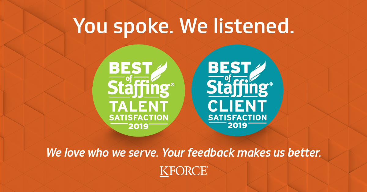 Kforce Wins Best of Staffing Award for 2019