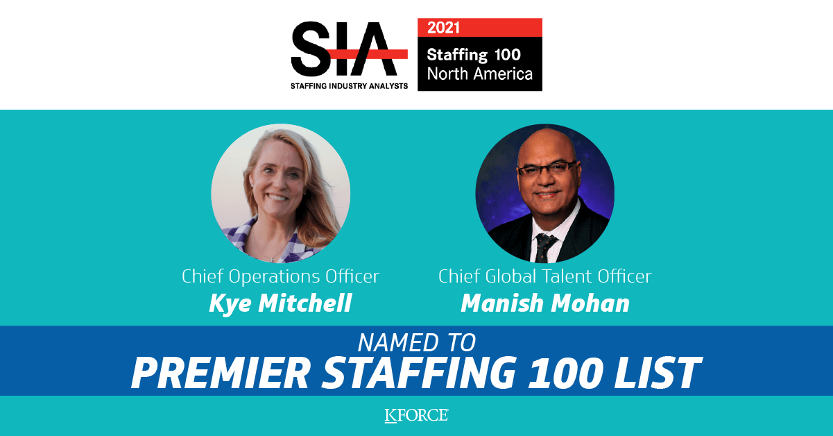 Kforce Executives Named to Top Staffing List